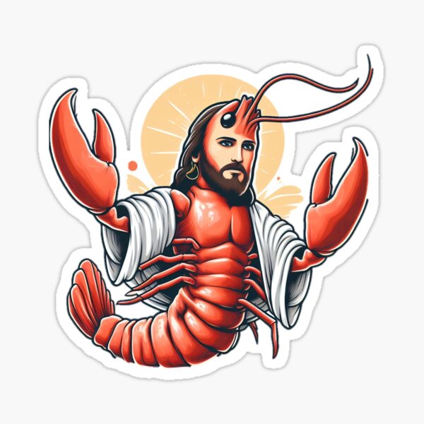 "Shrimp Jesus - AI artificial intelligence" Sticker for Sale by ...