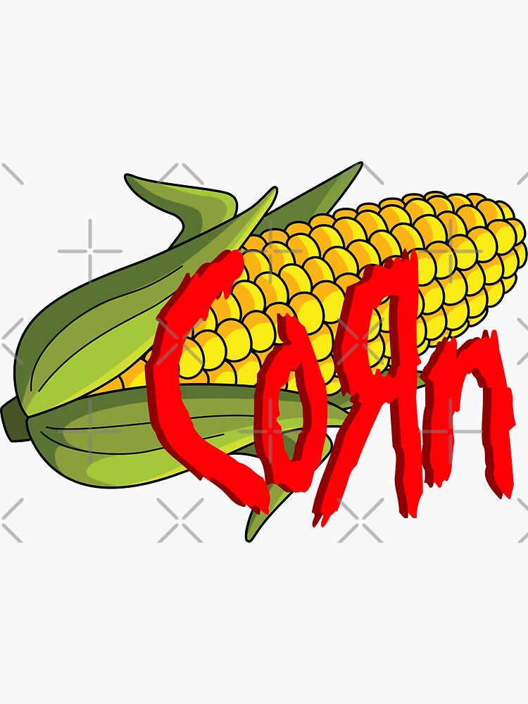 "CoRn (KoRn parody)" Sticker for Sale by fandemonium | Redbubble