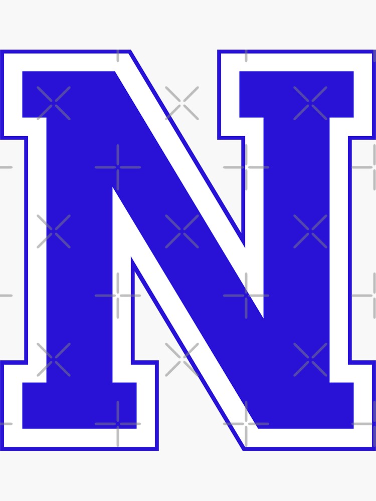 "Varsity Letter N" Sticker for Sale by rogue-design | Redbubble