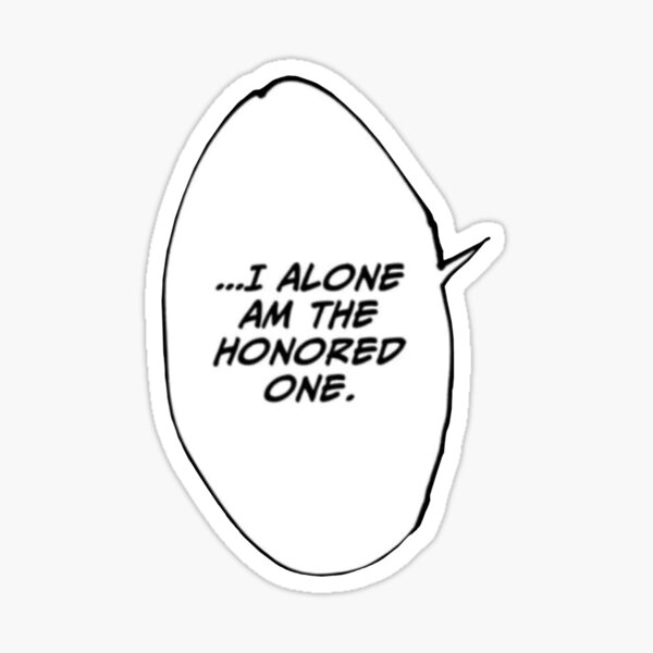"I alone am the honored one jjk meme" Sticker for Sale by Artbyryuk ...