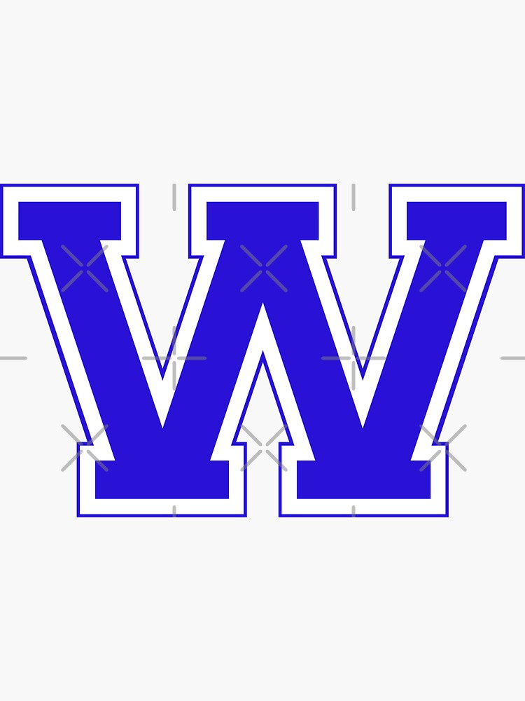 "Varsity Letter W" Sticker for Sale by rogue-design | Redbubble