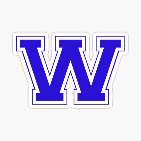 "Varsity Letter W" Sticker for Sale by rogue-design | Redbubble