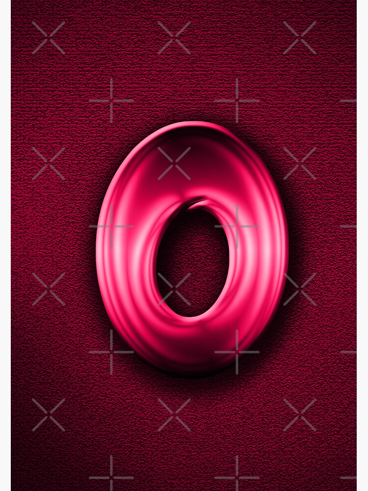 "Number 0 unit written in pink shiny metallic texture background ...