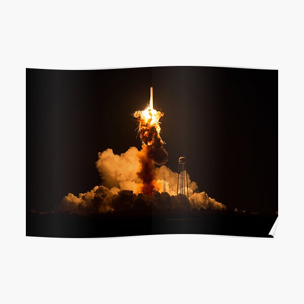 "Failed rocket launch explosion" Poster for Sale by flashman | Redbubble
