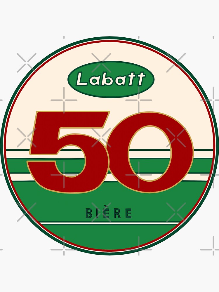 "Labatt 50 vintage cartoony logo" Sticker by ToonyGrant | Redbubble