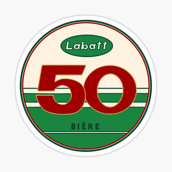 "Labatt 50 vintage cartoony logo" Sticker by ToonyGrant | Redbubble
