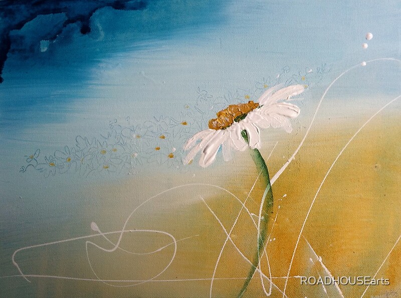 "Weeping Daisy" by ROADHOUSEarts | Redbubble