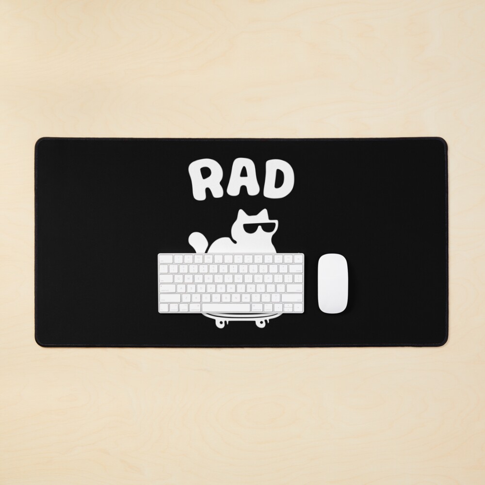 "RAD CAT ON A SKATEBOARD" Sticker for Sale by obinsun | Redbubble