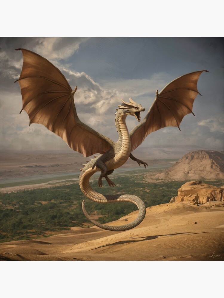 "Mythology in Egypt of titan dragon Akhekh flying" Sticker by Titan33 ...