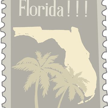 "Vintage “Florida!!!” stamp " Sticker for Sale by Erika Dierke | Redbubble
