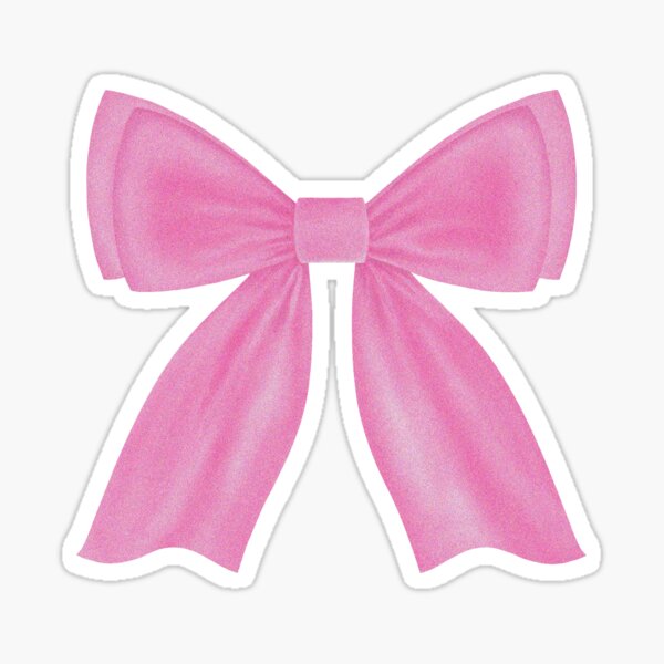 "Pink Bow " Sticker for Sale by Shannonkach | Redbubble