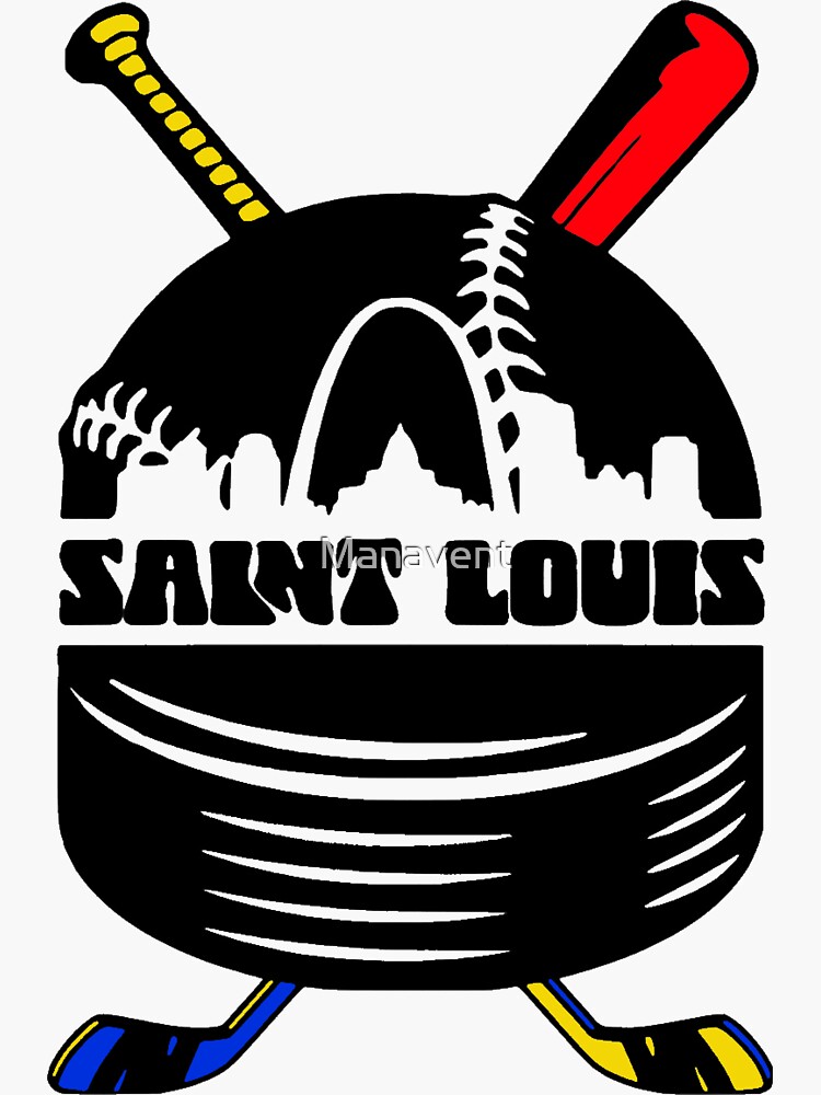 "Saint Louis baseball and hockey logo" Sticker for Sale by Manavent ...