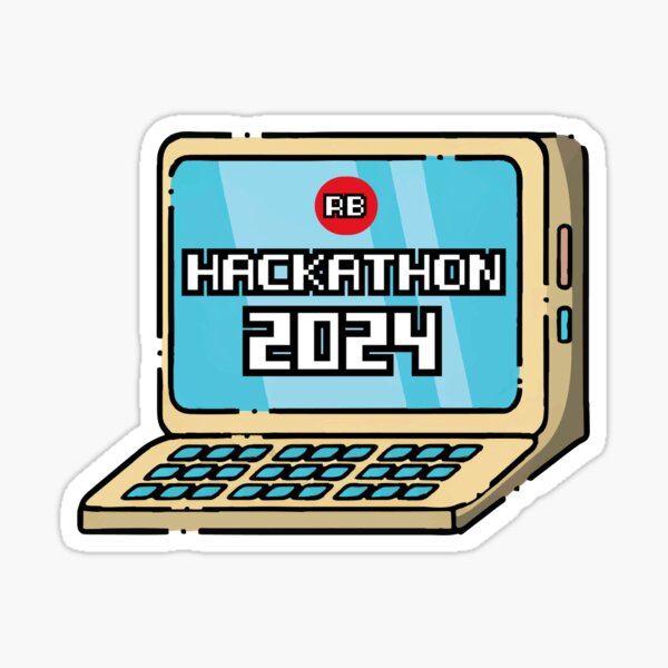 "Hackathon 2024" Sticker for Sale by Redbubble Merch Store | Redbubble