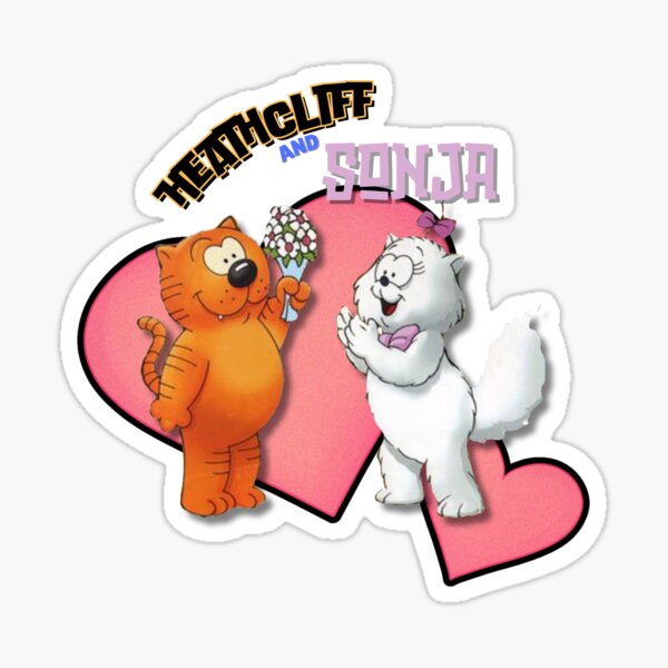 "Heathcliff and Sonja" Sticker for Sale by Kizawee | Redbubble