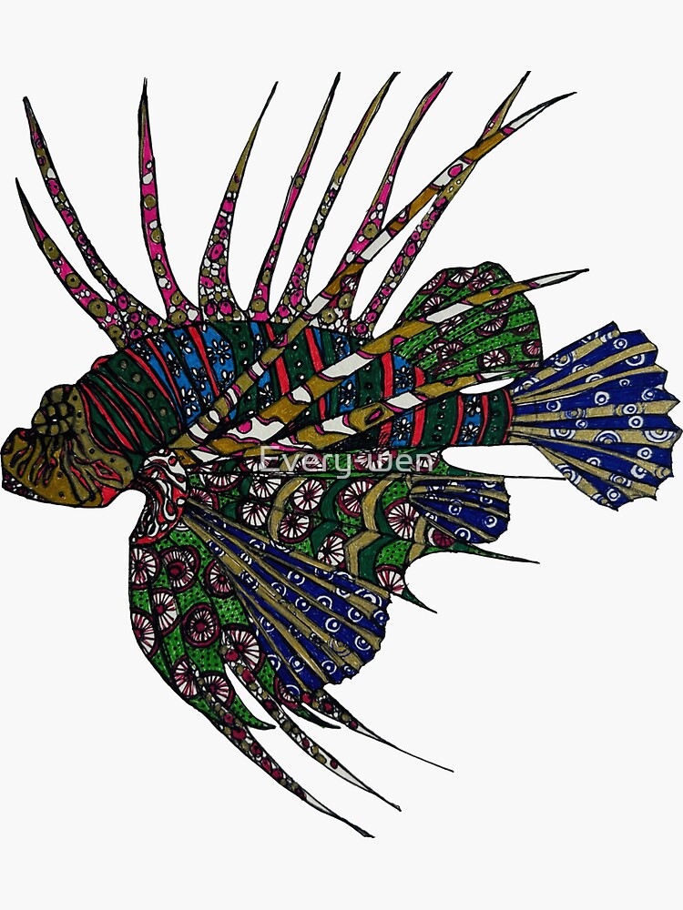 "Shweshwe fish" Sticker for Sale by Every-wen | Redbubble