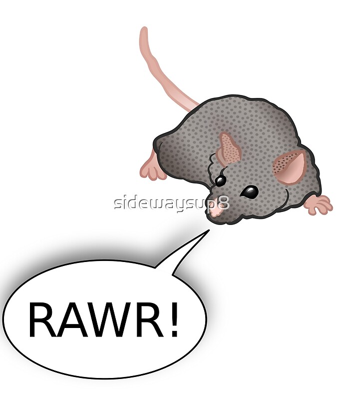 "Roar (rawr) of the Mouse" by sidewaysup8 | Redbubble