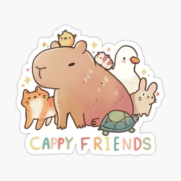 "Cappy friends " Sticker for Sale by Artofmayara | Redbubble