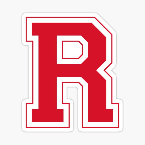 "Red Varsity Letter R" Sticker for Sale by rogue-design | Redbubble