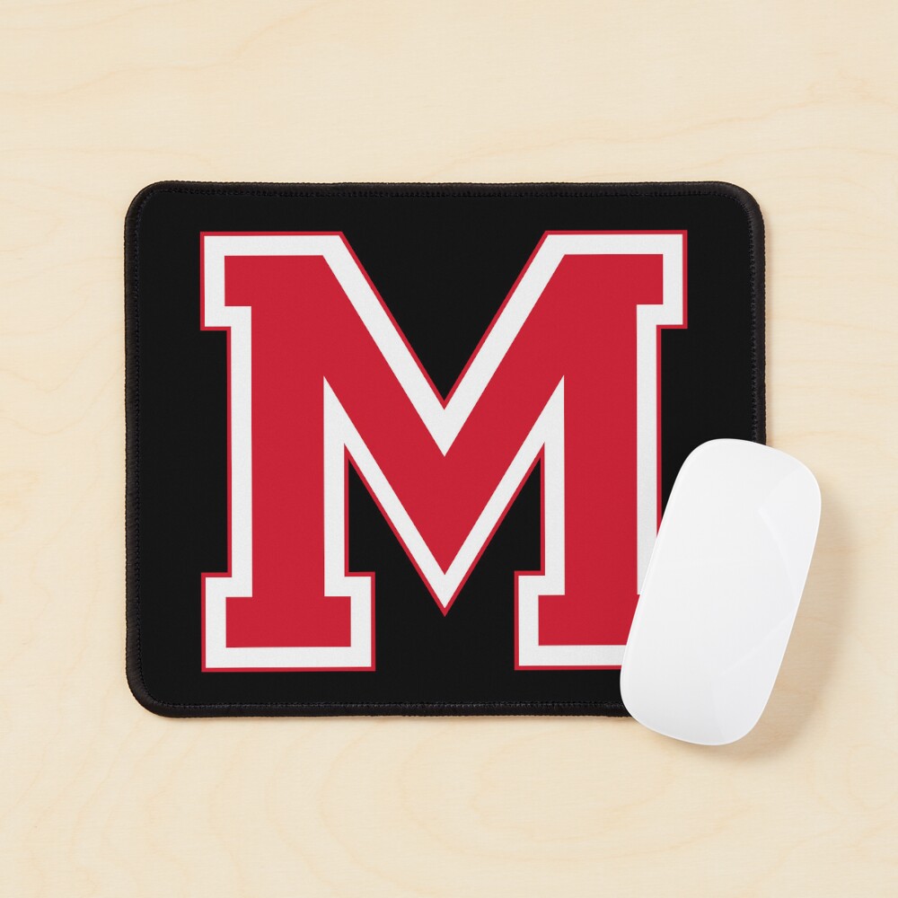 "Red Varsity Letter M" Sticker for Sale by rogue-design | Redbubble