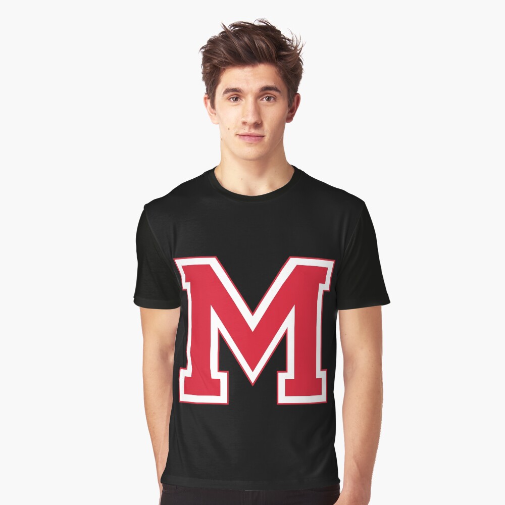 "Red Varsity Letter M" Sticker for Sale by rogue-design | Redbubble