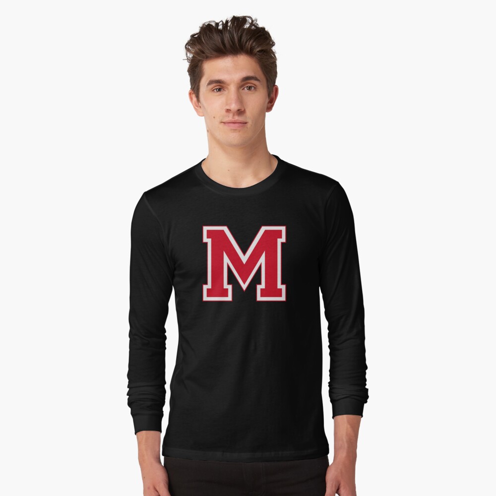 "Red Varsity Letter M" Sticker for Sale by rogue-design | Redbubble