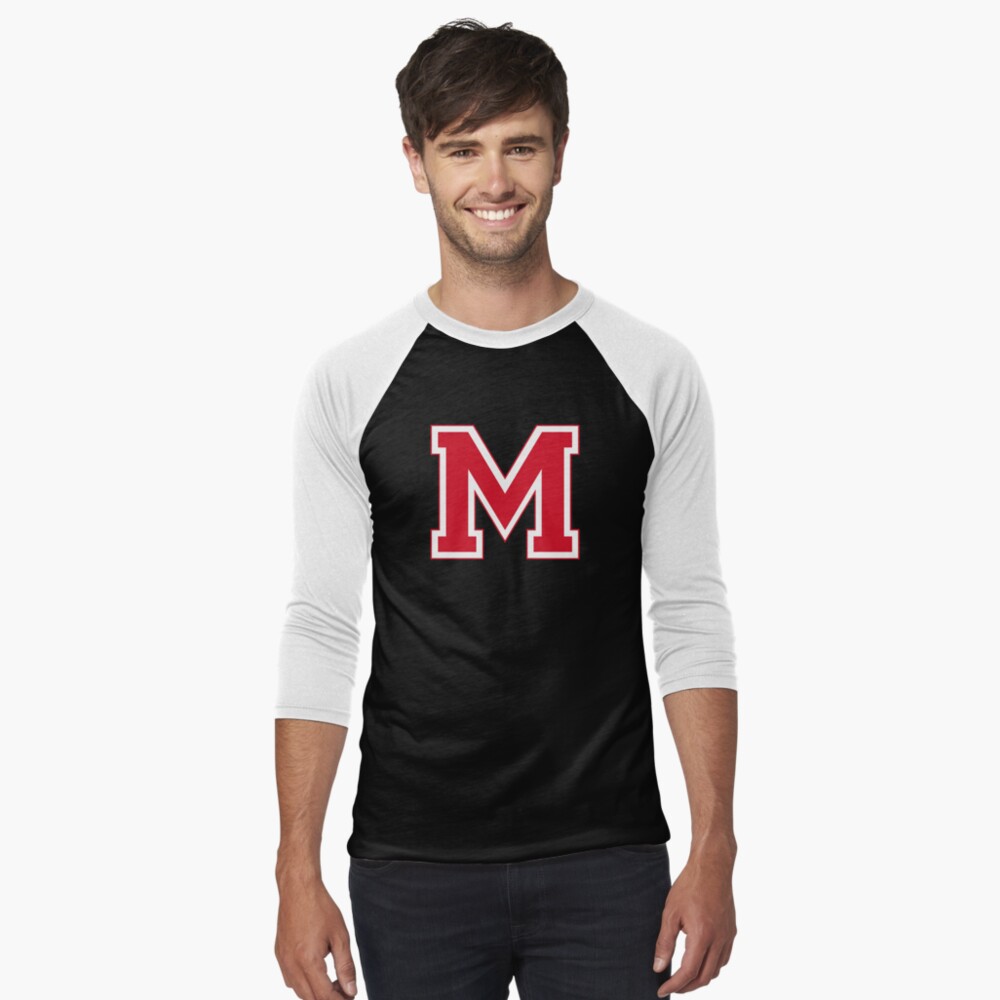 "Red Varsity Letter M" Sticker for Sale by rogue-design | Redbubble