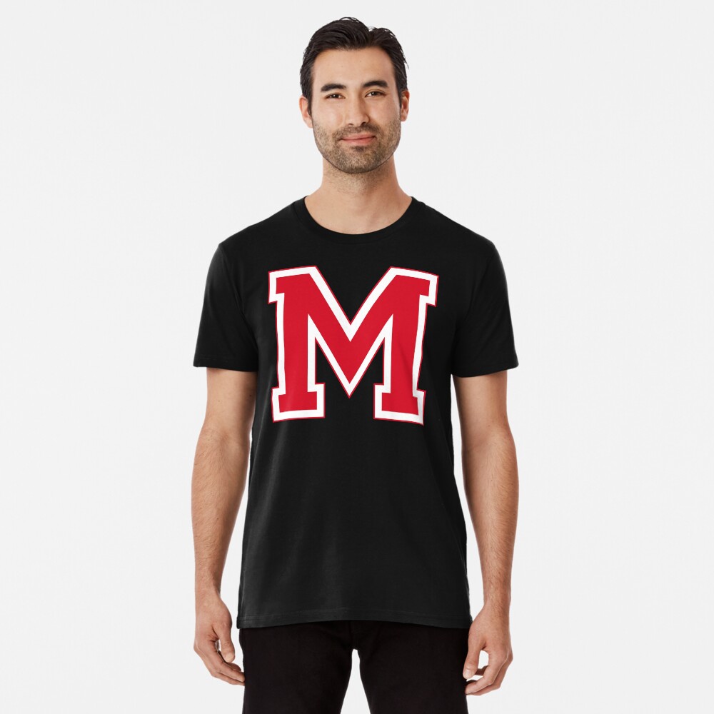 "Red Varsity Letter M" Sticker for Sale by rogue-design | Redbubble