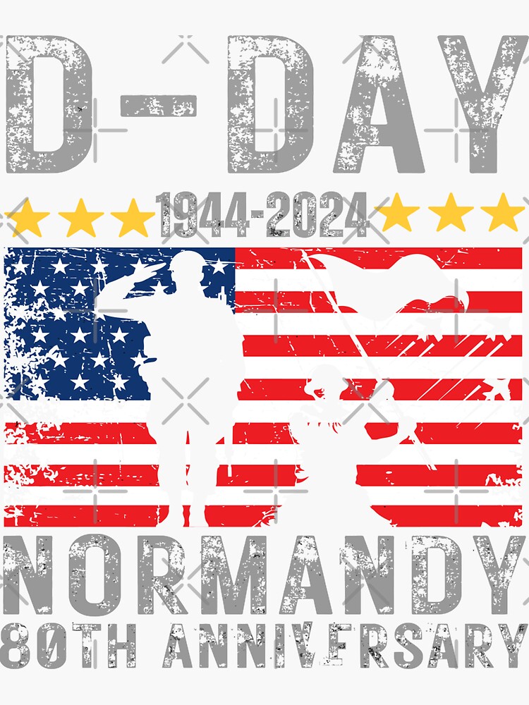"Operation Overlord 1944 D-Day 2024 80th Anniversary Normandy" Sticker ...