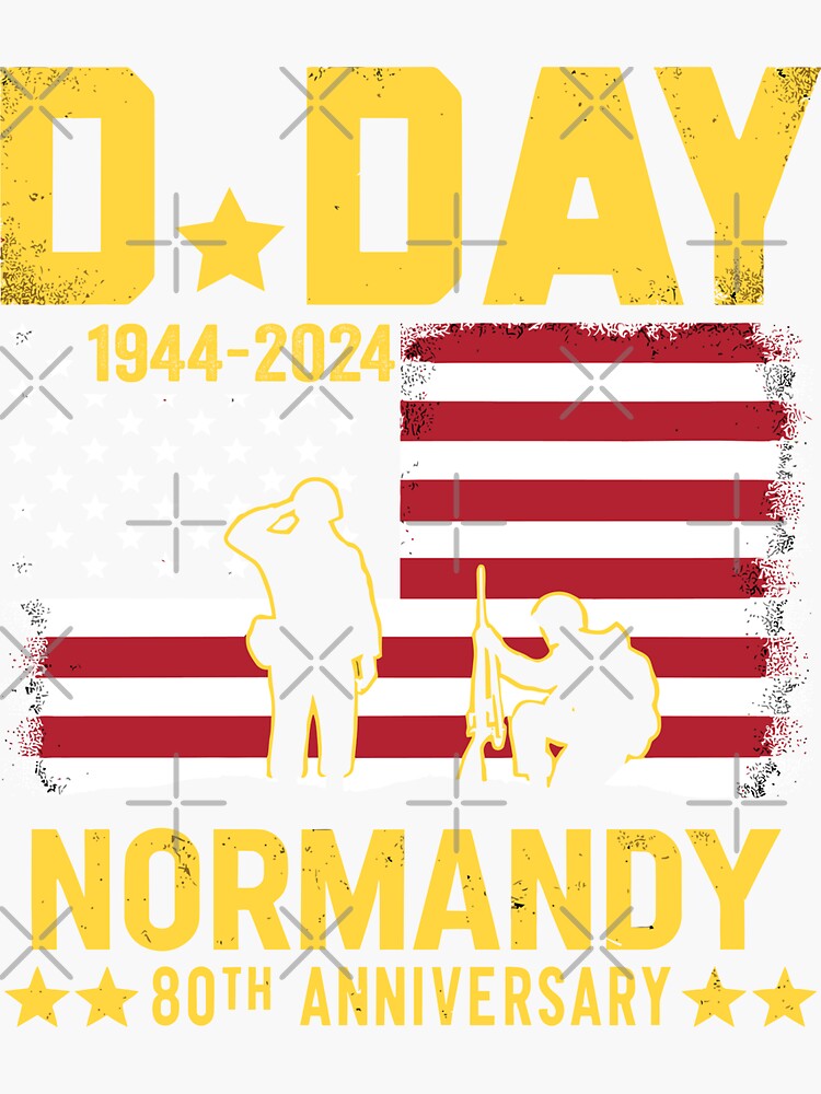 "Operation Overlord 1944 D-Day 2024 80th Anniversary Normandy" Sticker ...