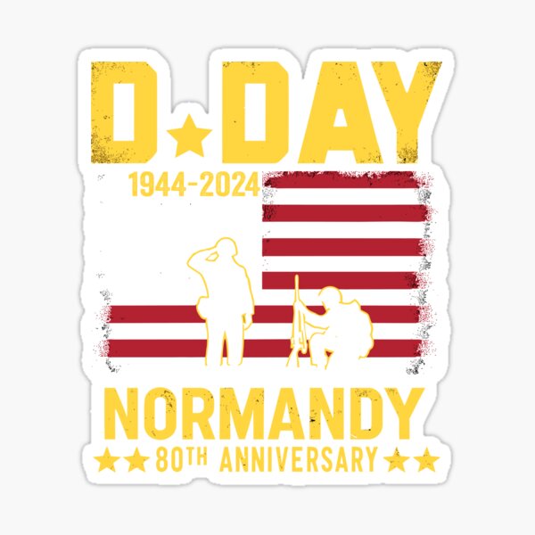 "Operation Overlord 1944 D-Day 2024 80th Anniversary Normandy" Sticker ...
