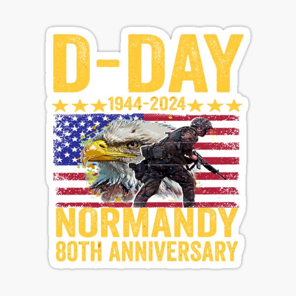 "Operation Overlord 1944 D-Day 2024 80th Anniversary Normandy" Sticker ...