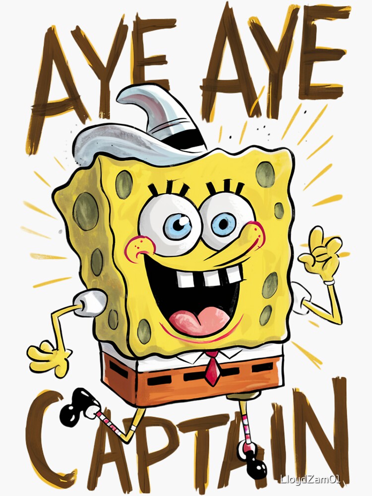 "SpongeBob SquarePants Famous Phrase" Sticker for Sale by LloydZam01 ...