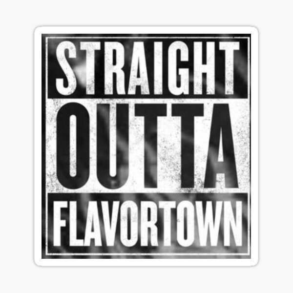 "GUY FIERI : STRAIGHT OUTTA FLAVORTOWN" Sticker by winfreeridl | Redbubble