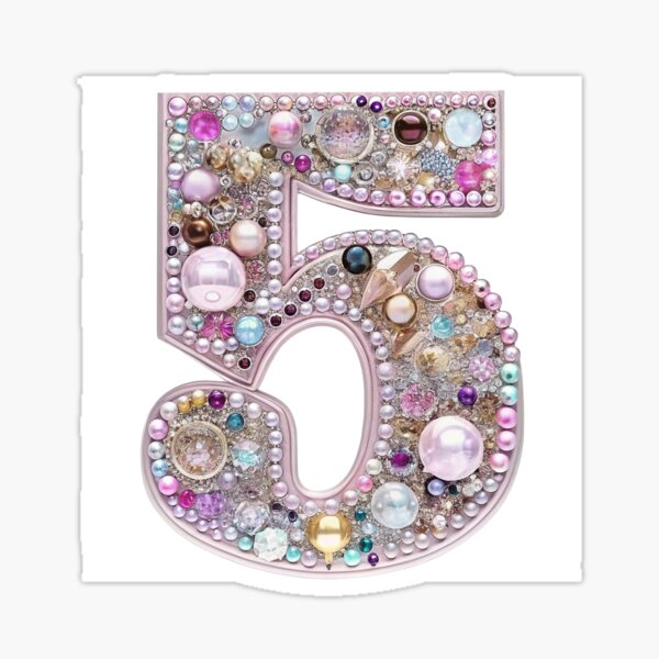 "Number 5 - Kawaii Gyaru y2k Bling Keitai Style" Sticker for Sale by ...