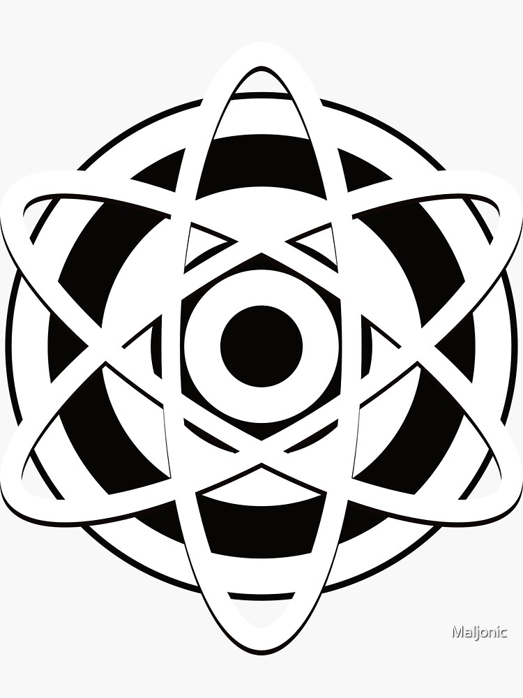 "Retro 1960s Atom Graphic" Sticker for Sale by Maljonic | Redbubble