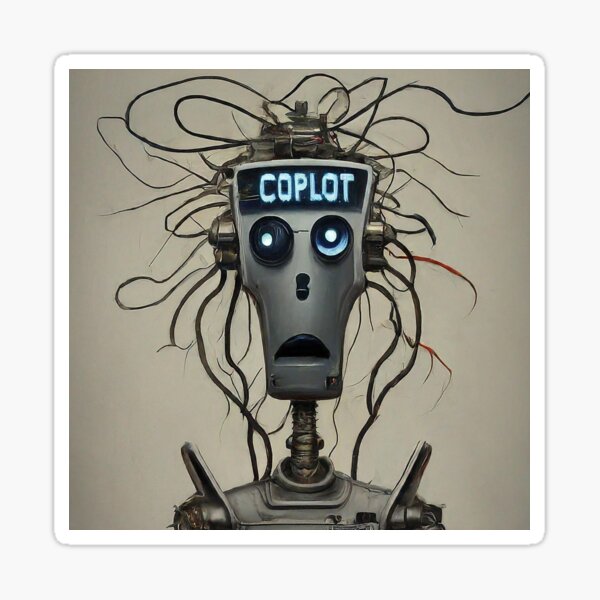 "AI Failure MS Copilot Robot Error" Sticker for Sale by wildstallions ...