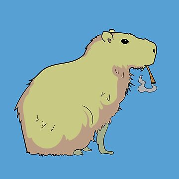 "Cute Capybara Smoking Weed" Sticker for Sale by FilMate | Redbubble
