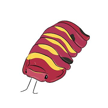 "Scarlet Isopod" Sticker for Sale by ArmadilloPods | Redbubble