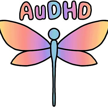 "AuDHD symbol dragonfly (ADHD and Autism)" Sticker for Sale by ...