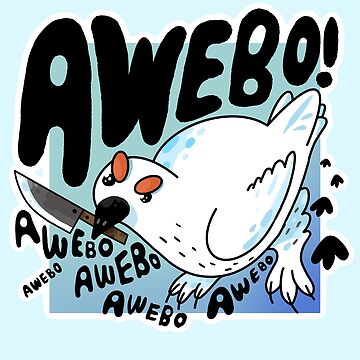 "Awebo! Ptarmigan Bird with Knife Meme" Sticker for Sale by narwhalwall ...