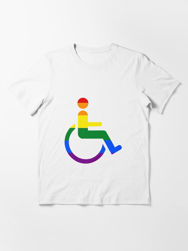 "Gay lesbian LGBT disabled wheelchair pride flag" T-shirt by muchape ...