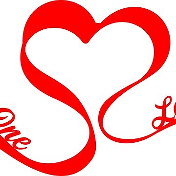 "One Love Heart (Red Version)" Sticker for Sale by JillysDesigns ...