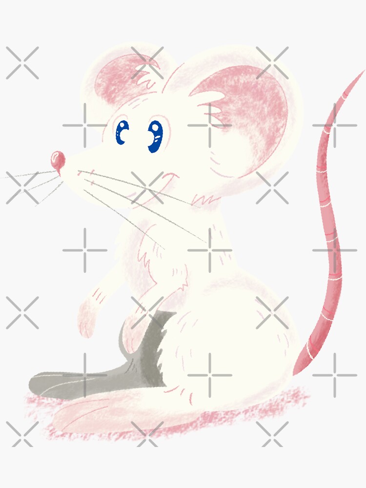 "Korean Mouse (Jwe/쥐) White Background" Sticker for Sale by StoryKorean ...