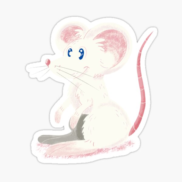 "Korean Mouse (Jwe/쥐) White Background" Sticker for Sale by StoryKorean ...