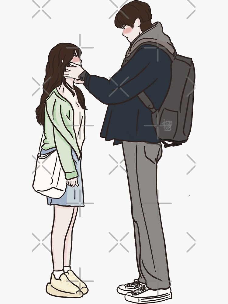 "Lovely Runner Sun Jae returned to Im sol Kdrama Fanart" Sticker for ...