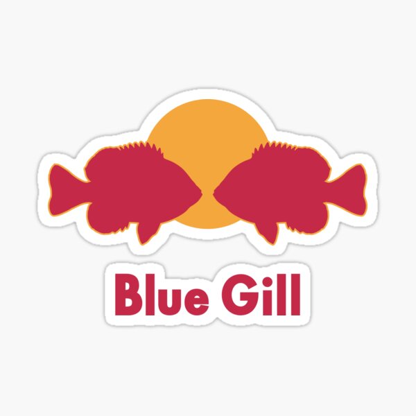 "Bluegill Face-off Logo | Panfish & Bass Fishing" Sticker for Sale by ...