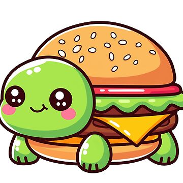 "Burger turtle" Sticker for Sale by Delidream | Redbubble
