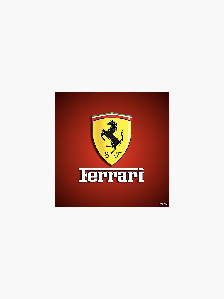 "Ferrari" Sticker for Sale by jackDoggie20 | Redbubble