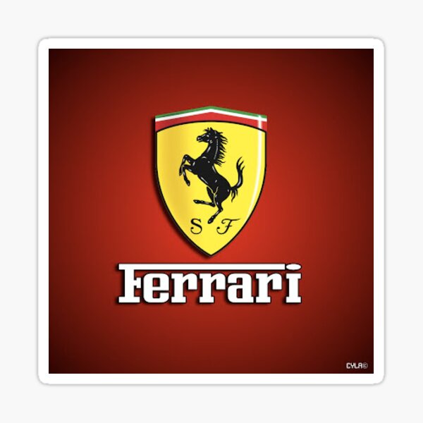 "Ferrari" Sticker for Sale by jackDoggie20 | Redbubble