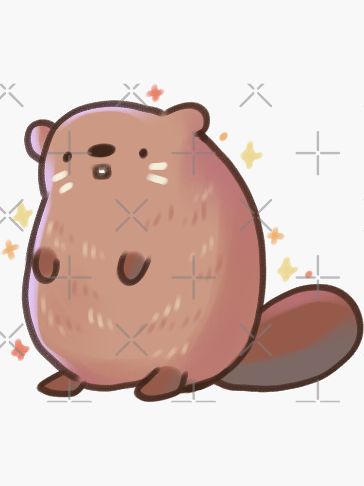 "beaver with sparkle " Sticker for Sale by Artofmayara | Redbubble